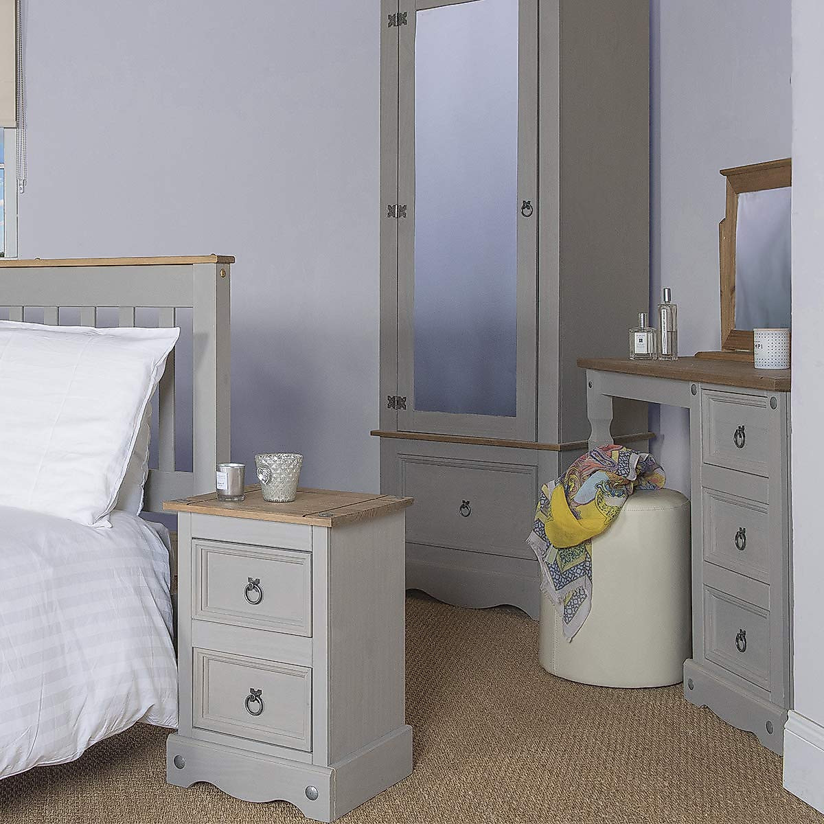 Furniture Dash Solid Wood Desk 40.3" W, 16.9" D, 29.2" H - Versatile Desk with 3 Drawers, Furniture Pieces for Bedroom and Home Office, Large Storage Space