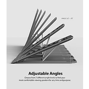 Ringke Outstanding Universal Tablet Stand Spring-Action Kickstand Multi Angle Adhesive Attachment for iPad Tablets, E-Reader, and More - Dark Gray