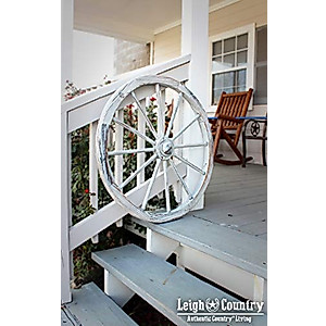 Leigh Country TX 93931 White Wash Wagon Wheel, 30 Inch