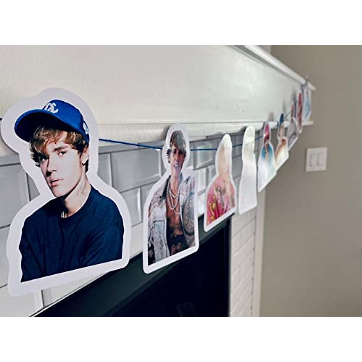 Pop Music Party Banner Decoration (10 foot) for Justin Bedroom Decor, Birthday Parties, Showers, Concerts, Coworker Gift, or Wall Decor