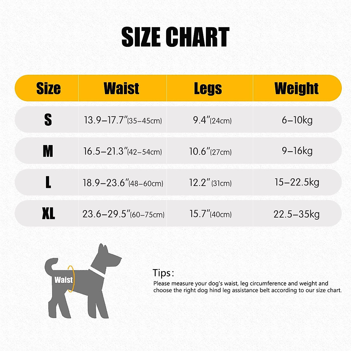 HDKUW Dog Lifting Harness,Dog Hind Legs Support Strap, Pet Portable Recovery Walking Training Lift Strap with Handle for Elderly Injured Amputation Disabled Dogs (XL)