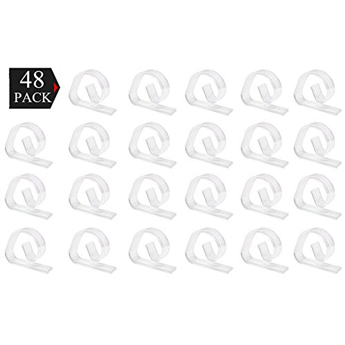 DurReus Clear Plastic Tablecloth Clips Outdoor Party Picnic Table Cover Clamps Household Table Cloth Holders(48 Pack)