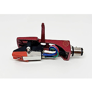 Red Headshell, mount, cartridge and stylus, elliptical needle for Kenwood KD-2070, KD-5077, KD-550, KD-3100, KD-2055, L07D, KD-3077, KD-600, KD-500, PU-400