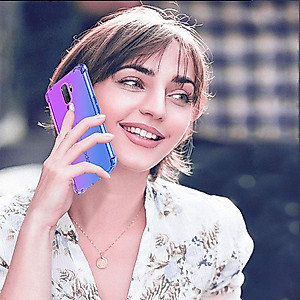 Gufuwo Case for Oppo A9 2020/OPPO A11X/OPPO A5 2020/OPPO A11 Cute Case Girls Women, Gradient Slim Anti Scratch Soft TPU Phone Cover Shockproof Protective Case for Oppo A9 2020 (Purple/Blue)