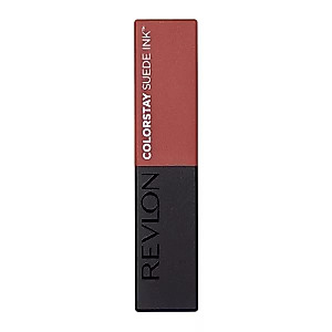 REVLON Lipstick, ColorStay Suede Ink, Built-in Primer, Infused with Vitamin E, Waterproof, Smudge-proof, Matte Color, 003 Want It All, 0.09 oz.
