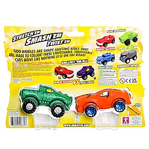 Heroes of Goo Jit Zu Goo Mobiles Versus Pack Turbo Tygor VS Rumble Rock Jaw. Two Stretchy, Squishy Vehicles. Stretch 'Em, Smash 'Em, Twist 'Em!