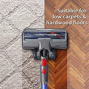 Laymi Motorhead Hardwood Floor Attachment for Dyson V7 V8 V10 V11 V15 Vacuum Cleaners with LED Headlights, Roller Cleaner Head Replacement Parts (D009)