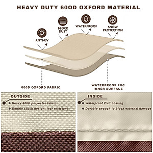 Cooskin Patio Furniture Cover 600D Waterproof Large Heavy Duty Outdoor Furniture Set Covers with Anti-UV and Wind-Proof Suitable for Patio Chair Set of 2 (35" W x 30" D x 35" H)