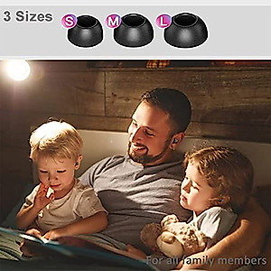 [3 Pairs] Miimall Compatible for Samsung Galaxy Buds Pro Ear Tips Foam, Ultimate Fit in Case, Anti-Slip Reduce Noise Ear Plugs, Replacement Memory Foam Ear Tips for Galaxy Buds Pro(Black, S/M/L)