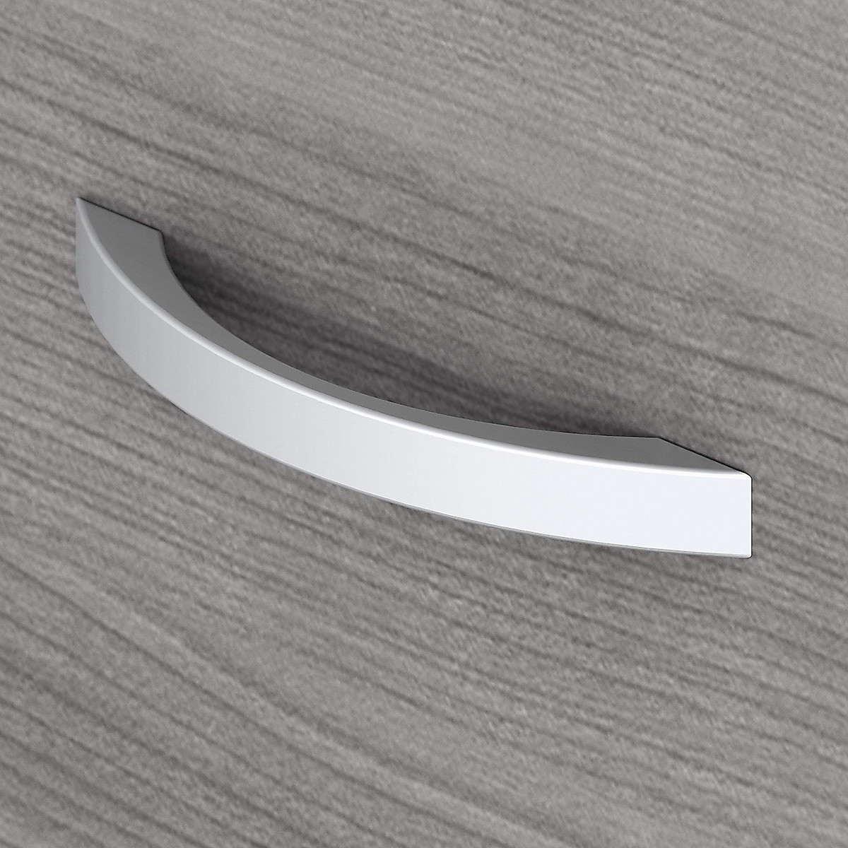 Bush Business Furniture Studio C Collection Desk, Return, Hutch and 3 DWR Mobile Pedestal, Platinum Gray