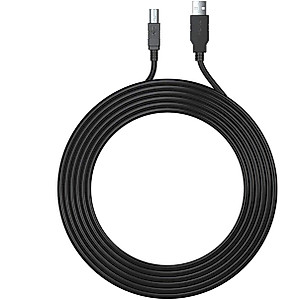25Ft Extra Long USB-Printer-Cable 2.0 for HP OfficeJet Laserjet Envy, Canon Pixma, Epson Workforce, Stylus, Expression Home, Brother, Silhouette Cameo, Dell Scanner Fax Cord