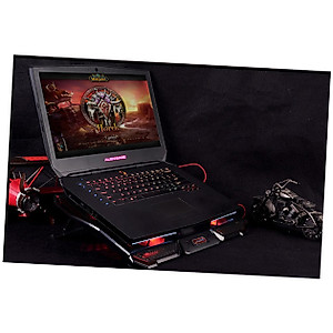 Mikikit Hard Drive Rack 5 Laptop Cooler Base Wood Cooling Pad Laptop Cooling Pad Cooling Pad for Laptop Adjust Five Fans Wheelchair Arm Rest