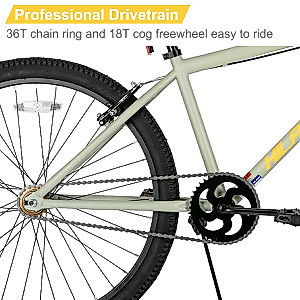 HH HILAND 24 26 inch BMX Bike for for Teen Bike and Adult Bikes, Beginner-Level BMX to Advanced Riders with 2 Pegs, Bicycles for Men and Women, Multiple Colors