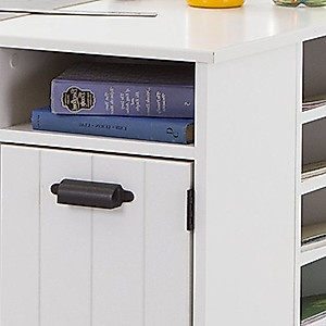 South Shore Artwork Craft Table with Storage, Pure White