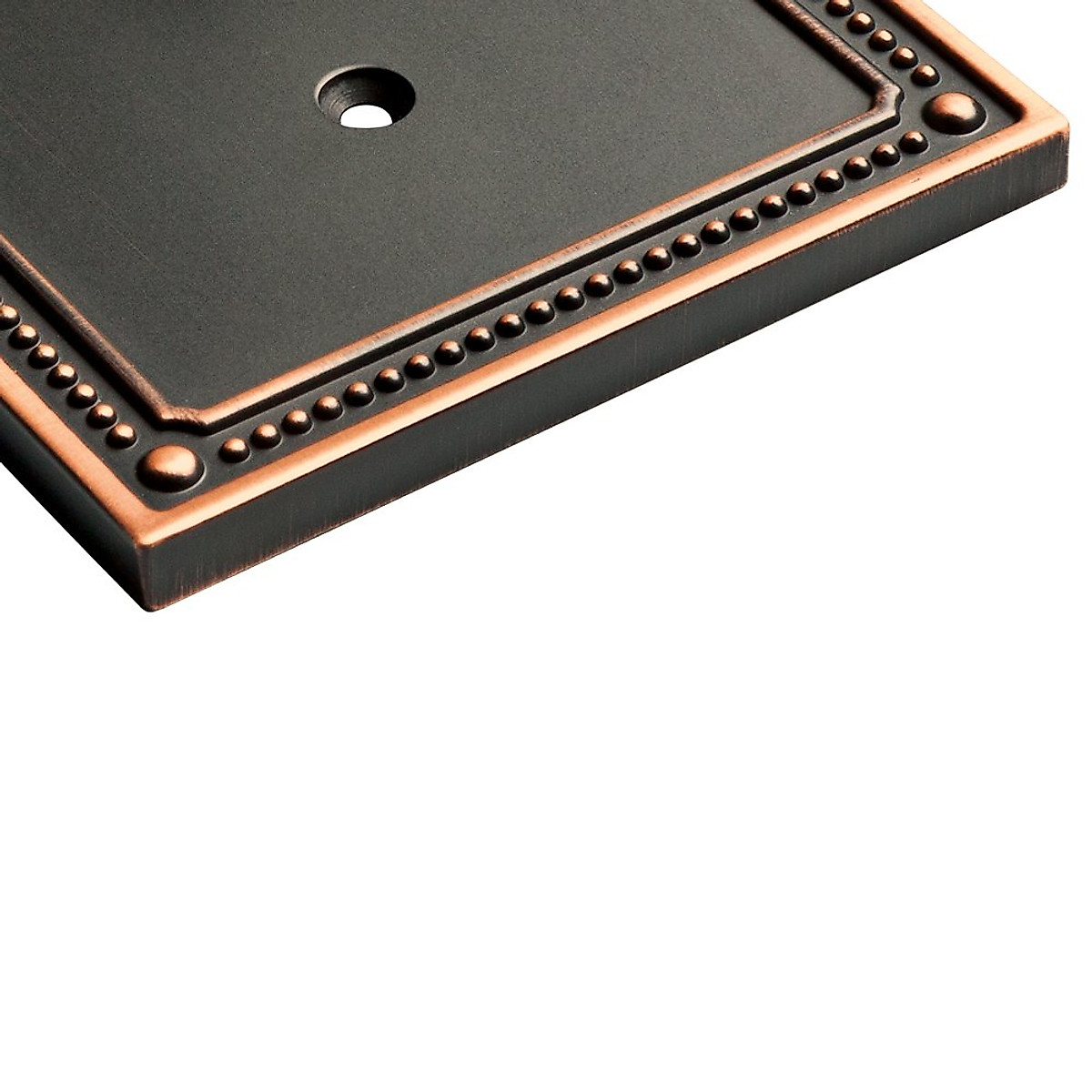 Franklin Brass Classic Beaded (3-Pack) Decorative Light Switch Cover Bronze w/Copper Highlights Lights 1-Gang Decorator/Rocker Wall Plate Single Switch Plate Cover Electric Outlet Covers W35060M-VBC-C