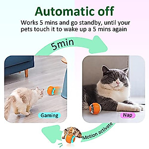 AUKL Cat Ball Toys for Indoor Cats, Bouncing Balls Wicked Ball Motion Cat Toys