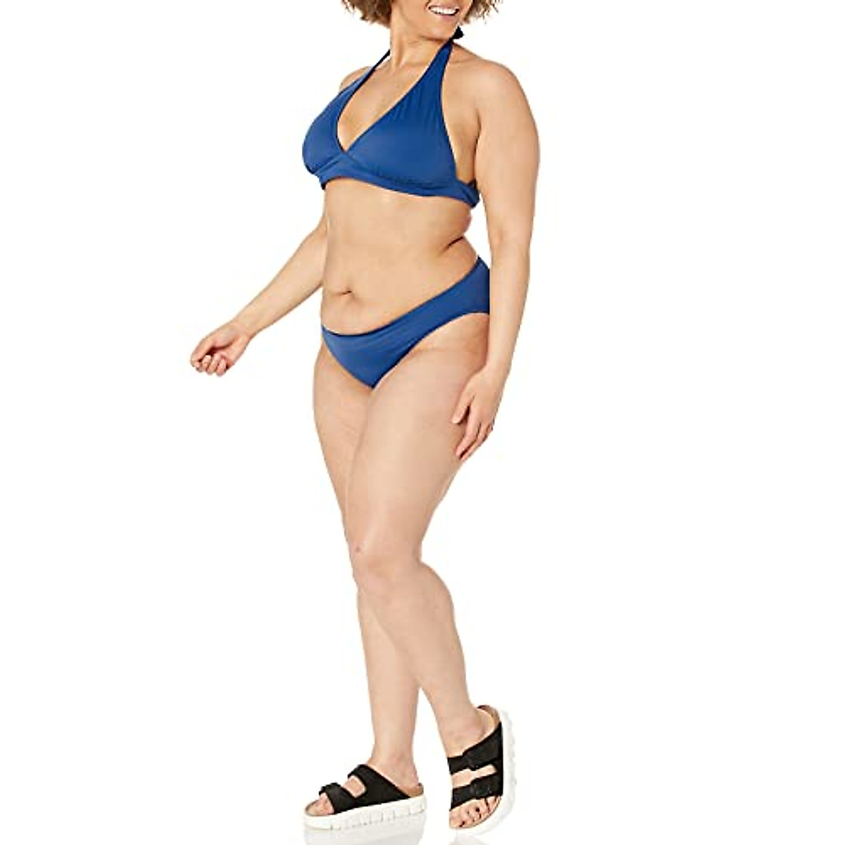 Amazon Essentials Women's Classic Bikini Swimsuit Bottom, Deep Blue, Small