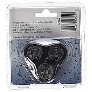 Remington SPRAQ Head and Cutter Assembly for WetTech Rotary Shaver, Black