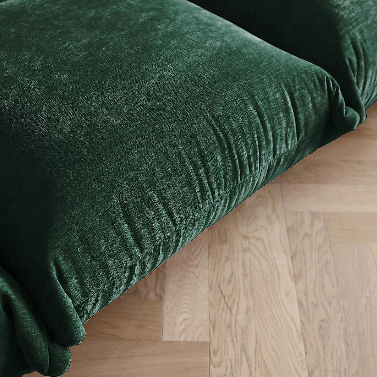 Sdorens Modern Sectional Sofa L Shaped Couch, 3-Seat Sofa with Ottoman for Living Room Apartment Office (103.9 in/Green)