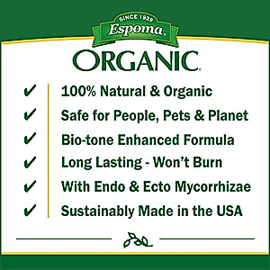 Espoma Organic Bio-Tone Starter Plus 4-3-3 Natural & Organic Starter Plant Food with Both Endo & Ecto Mycorrhizae; 4 lb. Bag; The Ultimate Starter Fertilizer - Pack of 2