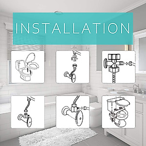 Deco Essentials Non-Electric Single Nozzle Toilet Seat Bidet for Standard 15/16"