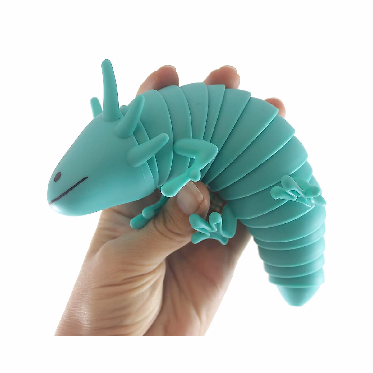 1 Teal Axolotl Fidget - Large Wiggle Articulated Jointed Moving Axolotyl Toy - Unique Gift, Lover, Decoration (1 Teal)