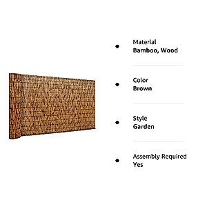 DearHouse Natural Reed Fencing, Eco-Friendly Reed Fence, 4 feet High x 13.3 feet Long, Reed Screen for Garden, Privacy Fence