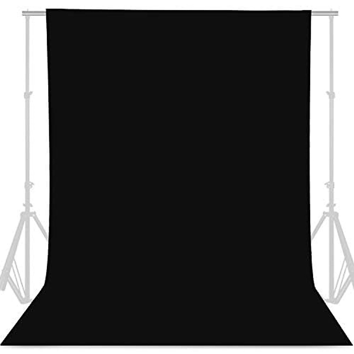 GFCC 6FTX9FT Black Backdrop Background - for Photography Photo Booth Backdrop for Photoshoot Background Screen Video Recording Parties Curtain