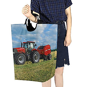 Laundry Storage Basket Tractor Laundry Hamper Collapsible Organizer Home Storage Bin Dirty Cloth Toy Dorm Bag with Handle