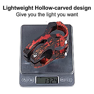 01 02 015 Bicycle Stem, Durable Wear‑Resistant Anti‑Rust Bicycle Handlebar Short Stem for Downhill Bikes for All-Round Bicycles for Road Bike for Most Bicycle(Galaxy Orange)