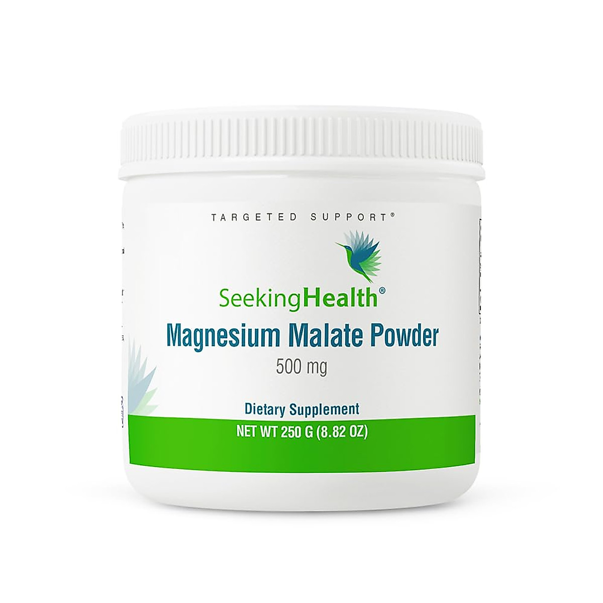 Seeking Health Magnesium Malate Powder, 500 mg Dimagnesium Malate Supplement to Support Sleep and Balanced Mood, High-Absorption Chelated Magnesium, Vegan and Vegetarian (100 Servings)