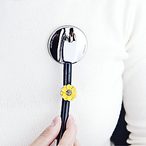 HEYGOO 2 Pack Sunflower Bling Stethoscope Charms, Unique Stethoscope Id Name Tag for Doctor Nurse Christmas Gift