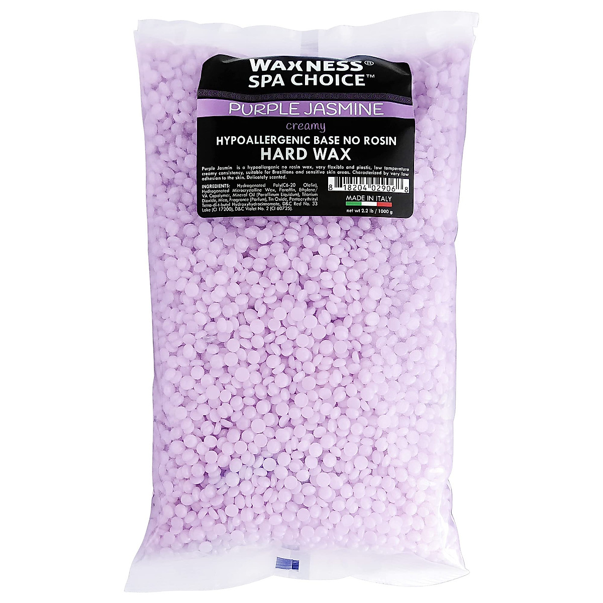 Waxness Spa Choice Purple Jasmine Demi Creamy No Rosin Waxing Kit with 2.2 Lb / 1 Kg Wax Bag