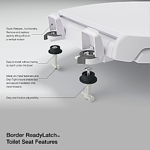 Kohler K4748-RL-0 Saile Elongated Closed-Front Toilet Seat with Soft Close and Quick Release White