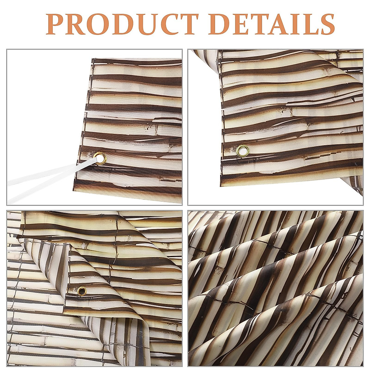 8 x 6ft Hawaiian Beach Reed Backdrop Aloha Luau Party Tiki Bar Decorations Polyester Fabric Photography Backdrop for Photoshoot