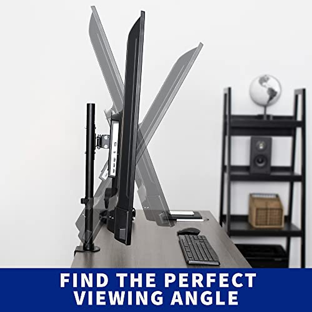 VIVO Black Ultra Wide Screen TV Desk Mount for up to 55 inch Screens ...