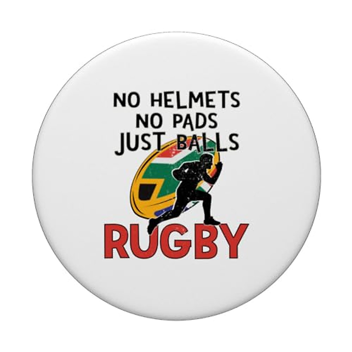 Funny South Africa Rugby No Helmets Design PopSockets Standard PopGrip