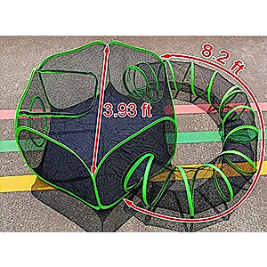 HEYHOME Small Animal Playpen Guinea Pig Hedgehog Cage Rabbit Cage with Fun Surround Tunnel Breathable & Transparent Pop Open Exercise Yard Fence with Top Cover Anti Escape（Patent Pending）