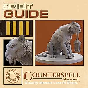 DUNGEON CRAFT Unpainted Miniatures, Compatible with DND, RPG, Tabletop Games, Roleplaying Figures for Your Dungeons & Dragons Quest, Mini Gaming Action Figures (The Spirit Guide)