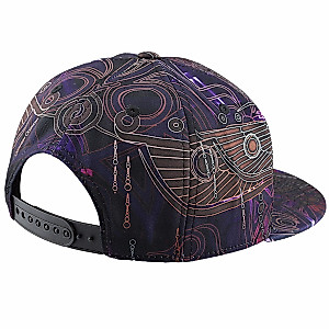 moonsix Unisex Snapback Hats,Adjustable Flat Bill Baseball Caps Dancing Hip Hop Cap,Style H