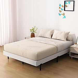 Upcanso 7 Inch Box Spring for Queen Bed Bed Base, Low Profile Metal Queen Box Spring with Fabric Cover, 3000 Lbs Max Weight Capacity Mattress Foundation, Noise-Free, Easy Assembly