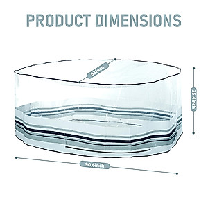 Pacoset Patio Furniture Covers for Dining Table|Extra Large Plastic Material Outdoor Furniture Cover|Windproof| Waterproof and Tear-Resistant|62.9”×90.5”×34.5”inch