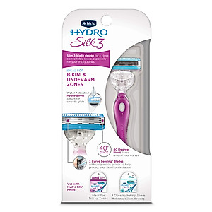 Schick Hydro Silk 3 Razors for Women with 2 Razor Blades Refills