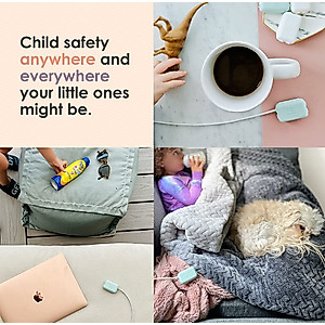 Watch Your Mouth Baby Proof Cord Cover | Award-Winning USB Charger Cover for Baby Proofing Cords | BPA & Phthalate-Free Charger Cover Protector | Electrical Safety Baby Products, (6-Pack, White)