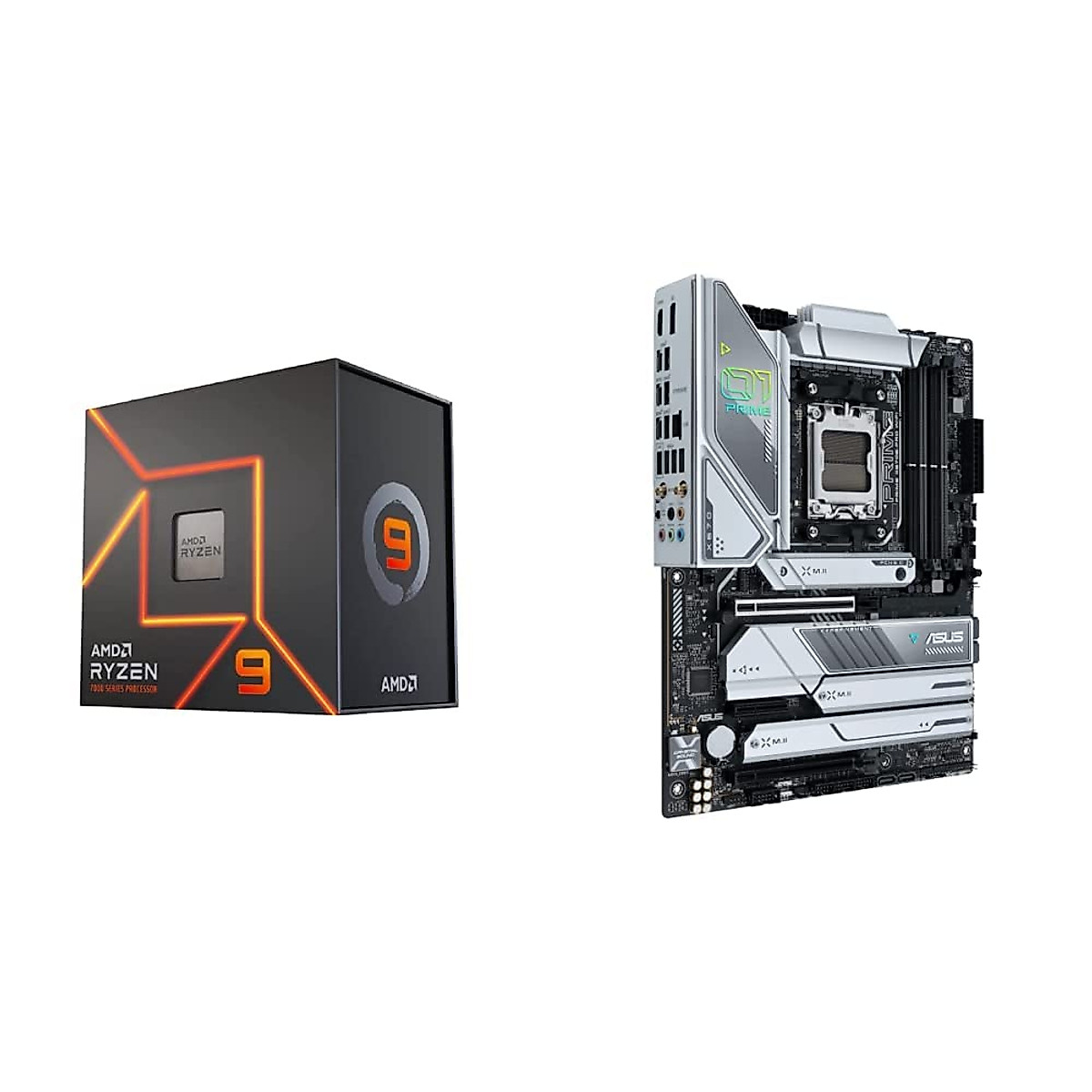 AMD Ryzen™ 9 7900X 12-Core, 24-Thread Unlocked Desktop Processor & ASUS Prime X670E-PRO WiFi Socket AM5 (LGA 1718) Ryzen 7000 ATX Motherboard