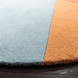 SAFAVIEH Rodeo Drive Collection 10' Square Gold RD863A Handmade Mid-Century Modern Abstract Premium Wool Living Room Dining Bedroom Area Rug