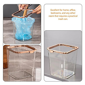 ULTECHNOVO Transparent Trash Can Office Waste Basket Desk Garbage Can Office Trash Can Waste Container Waste Paper Basket Plastic Wastebasket Bathroom Trash Can Dorm Trash Can Trash Bin