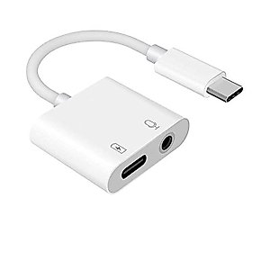 Pro Headphone 3Amp Aux Adapter Compatible with Your LG Velvet Plus USB-C 3.5mm Audio & Hi-Power Charging Port (Charge While You Listen)