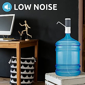 Fomlight Water Bottle Dispenser 5 Gallon, USB Fast Charging Electric Drinking Water Pump with 1500mAh, Portable Water Dispenser for Jugs 2-5 Gal