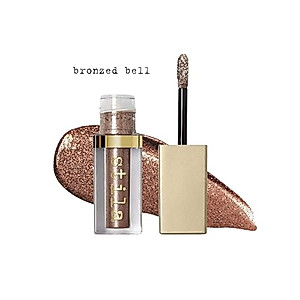 Stila Magnificent Metals Glitter and Glow Liquid Eye Shadow | Long Lasting Sparkle, Quick-Drying Eye Makeup | Lightweight Water Base | Bronzed Bell